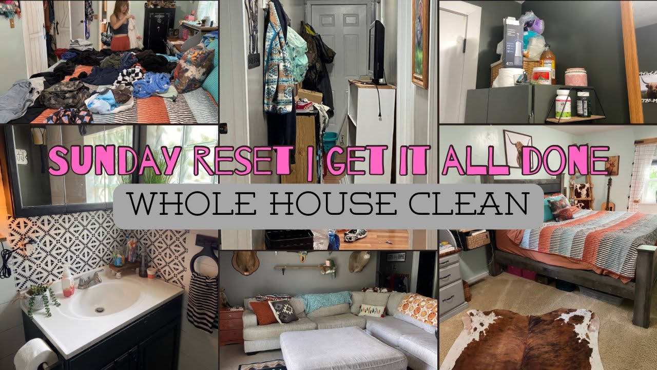 SUNDAY RESET | GET IT ALL DONE | small house clean with me - YouTube