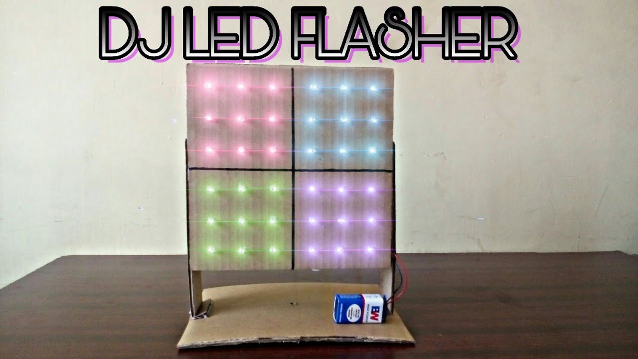How to make DJ LED chaser Light Home made DJ Light - YouTube