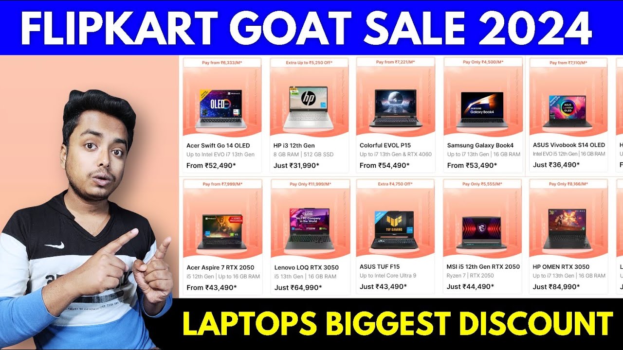 Best Laptops Deals in Flipkart GOAT Sale 2024 🔥| Flipkart GOAT Sale ...