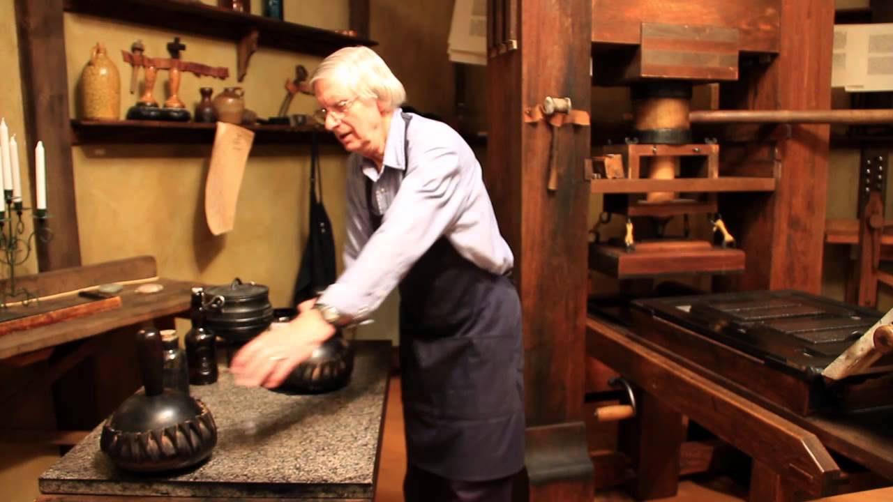 Inking Metal Type - YouTube