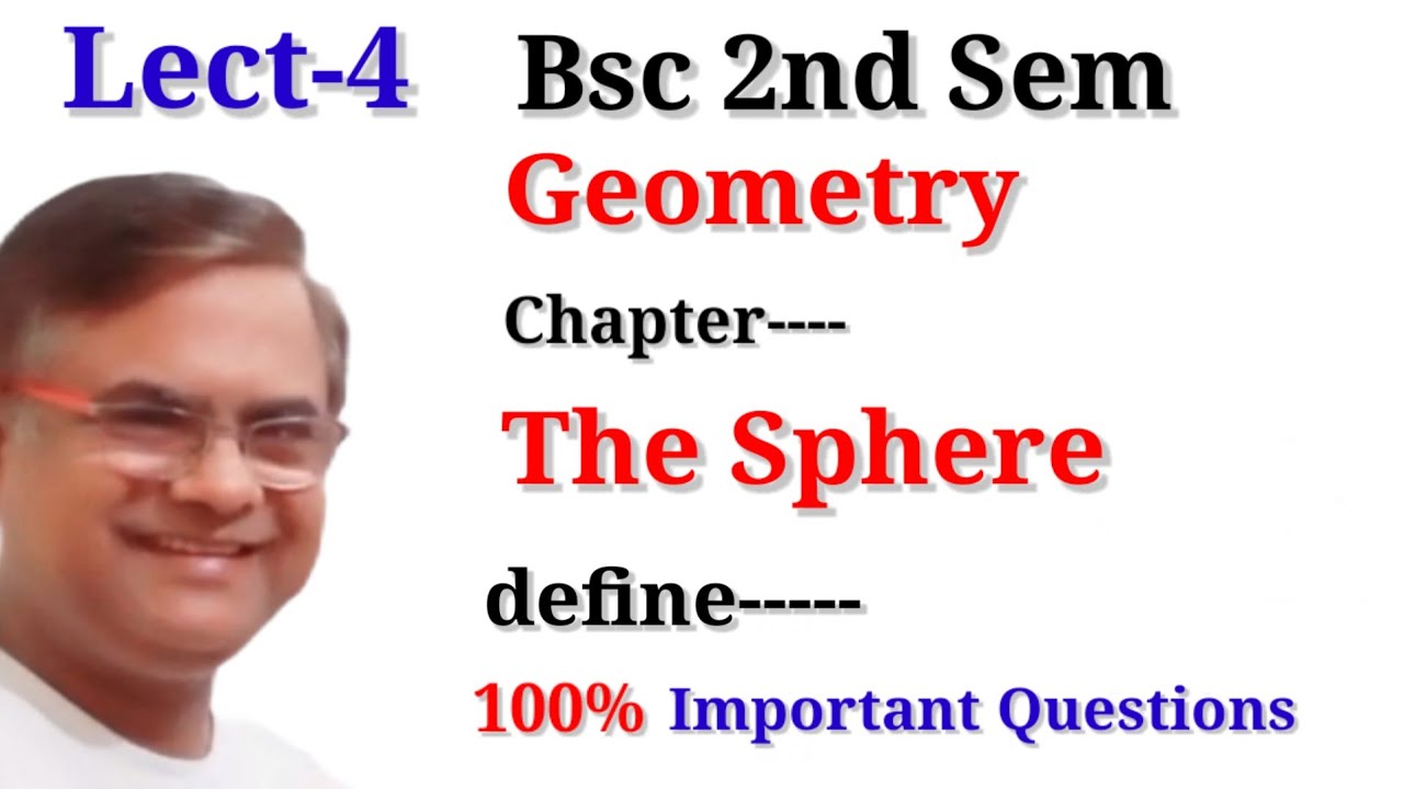 Bsc 2nd semester Geometry Important Questions The Sphere - YouTube