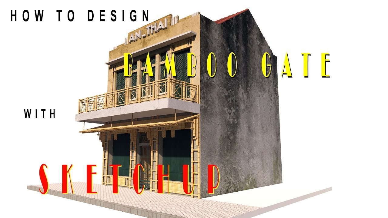 HAYdiy| Bamboo Gate natural How to design with sketchup - YouTube
