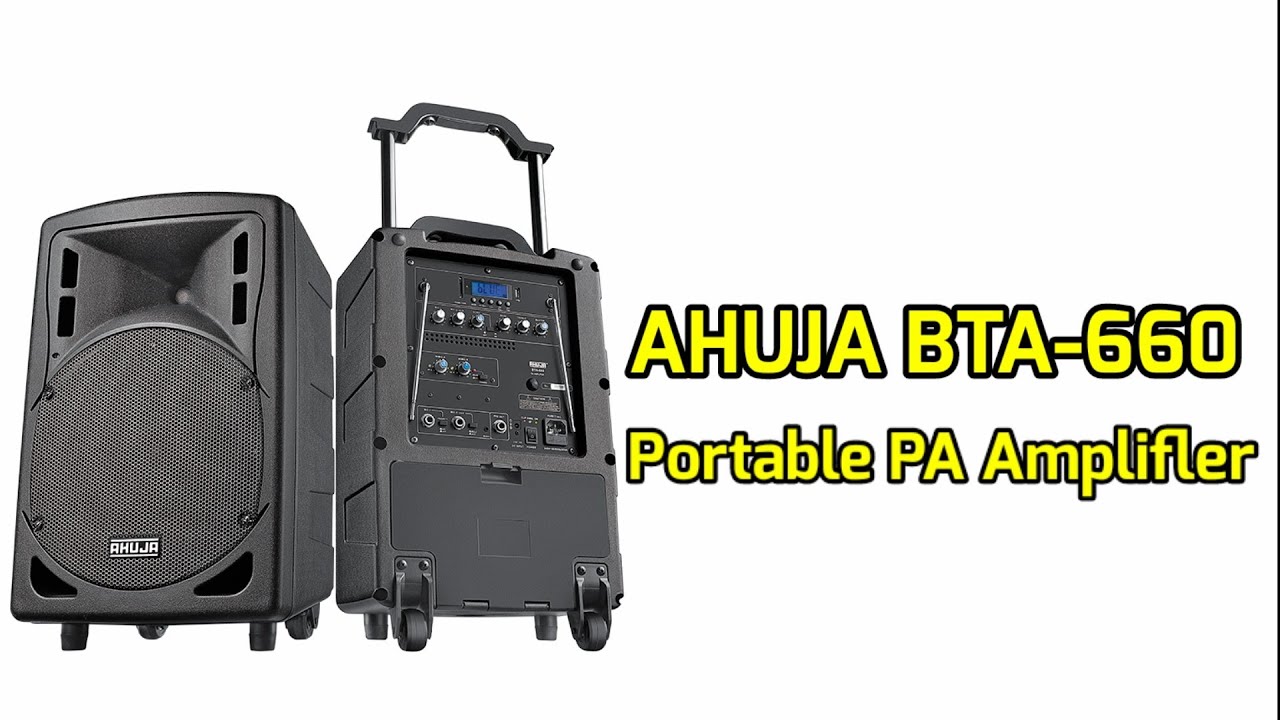 Ahuja Bta 660 portable PA Amplifier speaker - YouTube