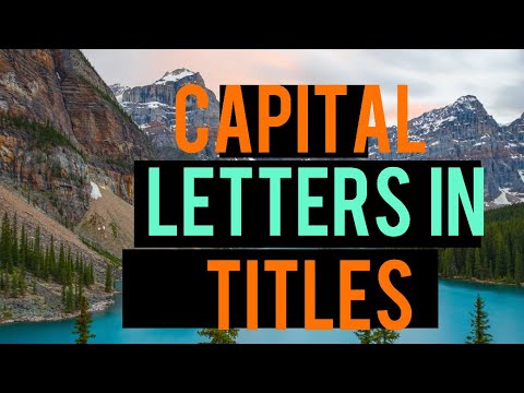 Using Capital Letters in Titles - YouTube