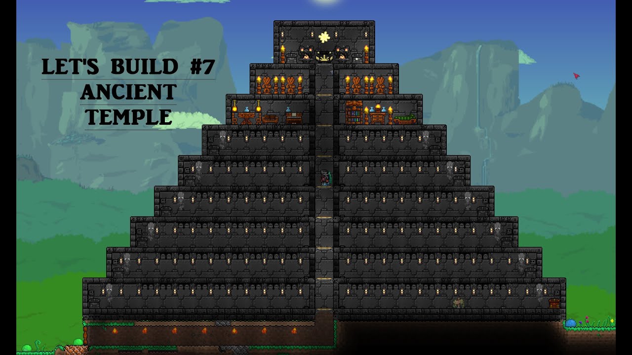 Terraria Let'sbuild #7 Aztec [style] temple - YouTube