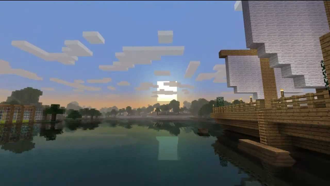 Minecraft Beautiful Sunset - YouTube