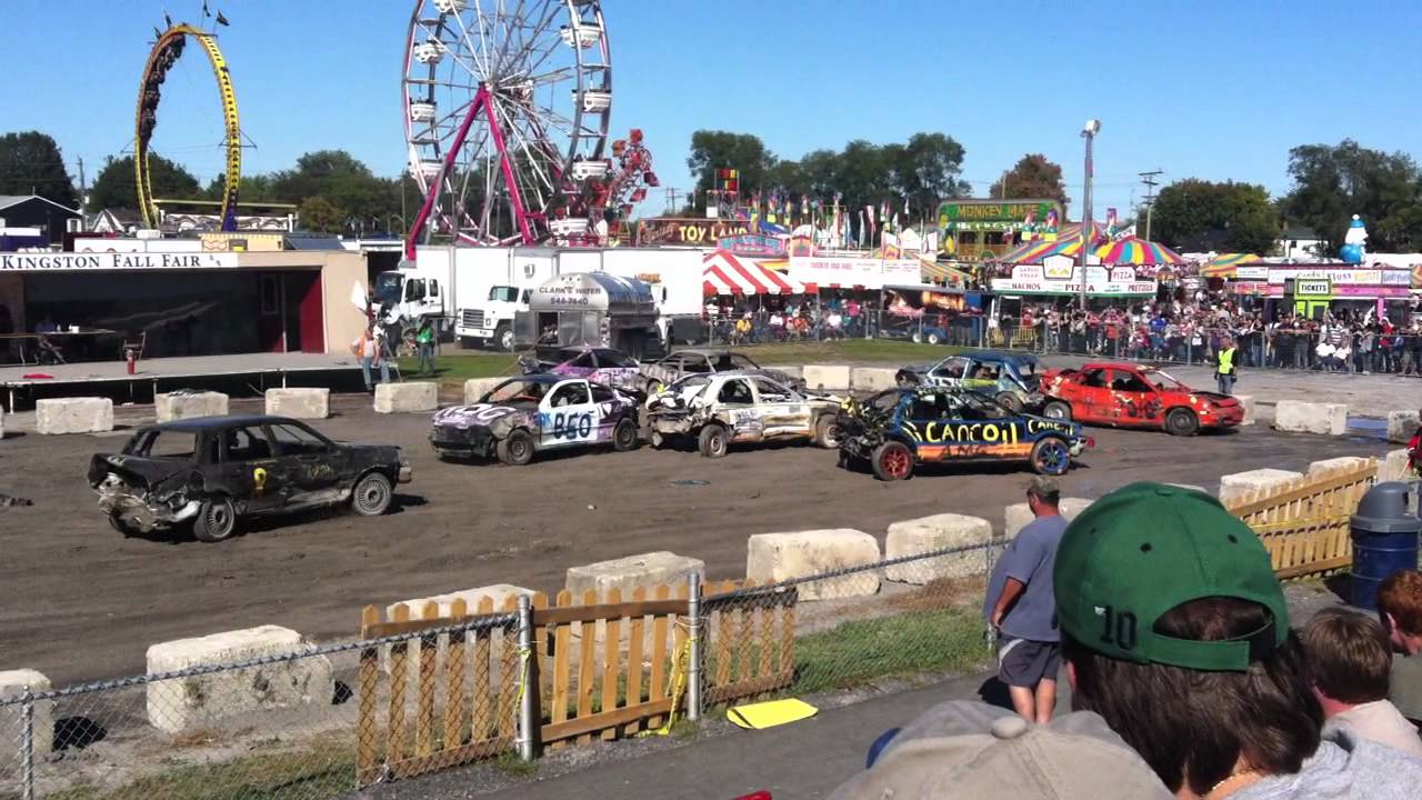 Kingston Fall Fair Demolition Derby 2011 - 3 - YouTube