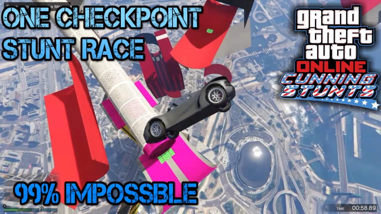 Gta 5 One Checkpoint Stunt Race / 99% Impossible - YouTube
