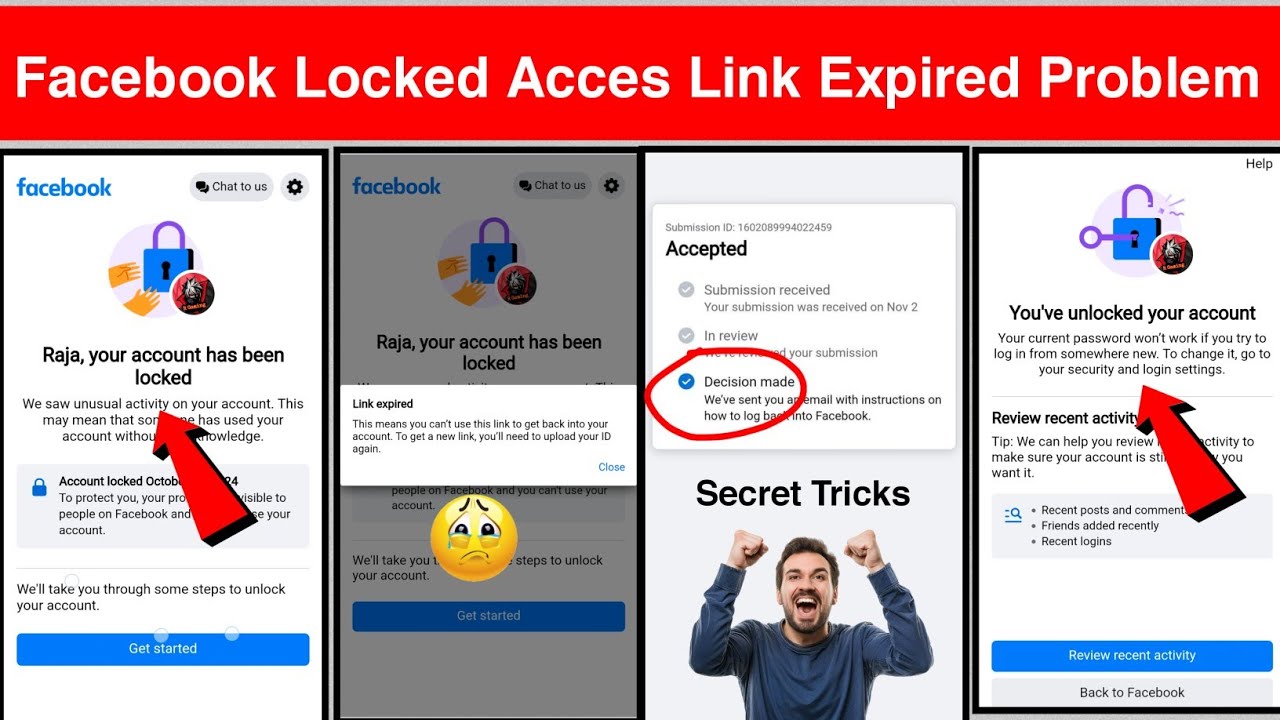 Facebook Access Link Expired Problem 2024 How to unlock Facebook locked ...