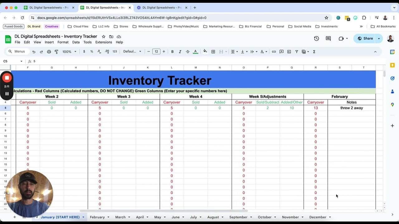 Simple Inventory Tracking Spreadsheet Tutorial - YouTube