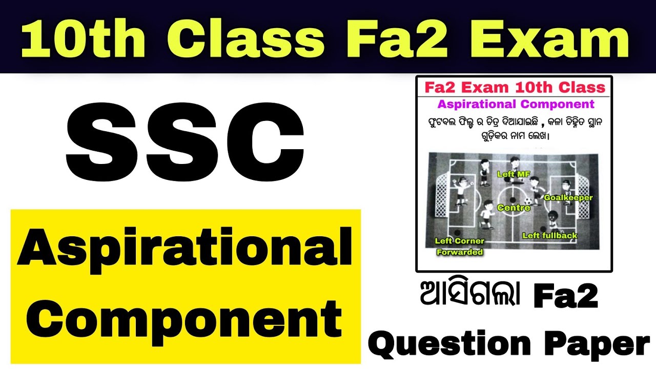 Aspirational Component class 10 ssc / 10th class fa2 question paper ...