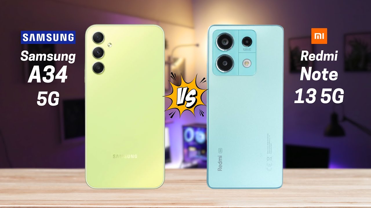 Samsung A34 vs Redmi Note 13 5G Full Comparison - YouTube