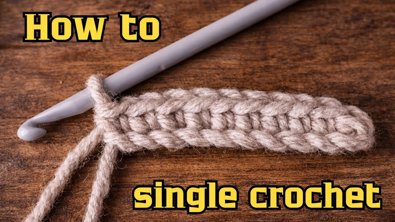How to single crochet (sc). Tutorial for beginners - YouTube