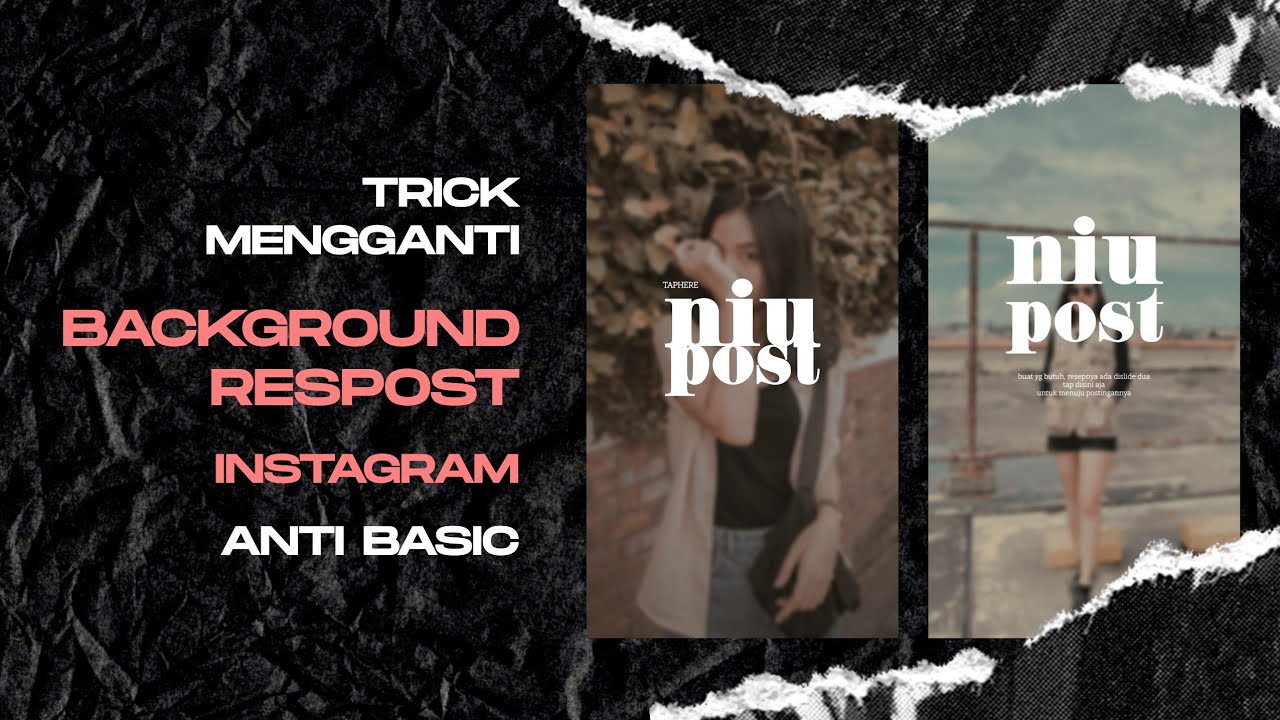 CUSTOM BACKGROUND REPOST SHARE POST INSTAGRAM STORIES - YouTube