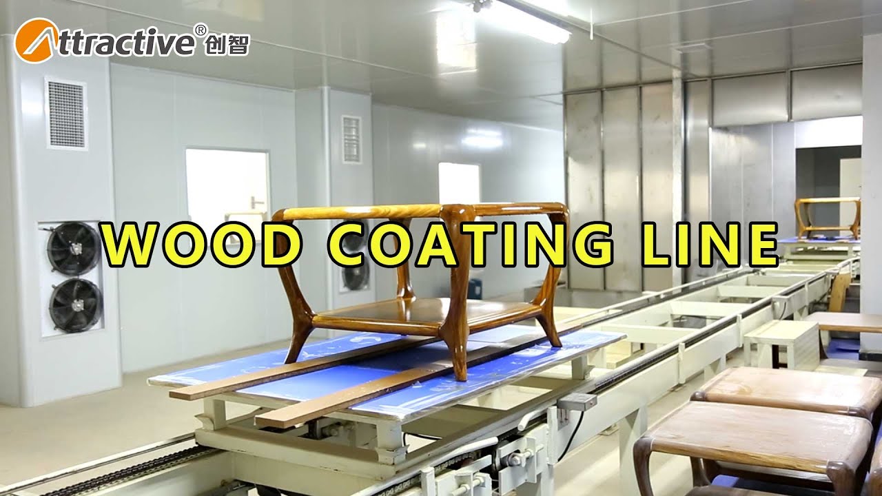 Wood Coating Line Skid Conveyor System - YouTube