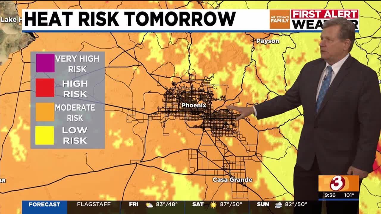Excessive heat warning continues for Phoenix Thursday - YouTube