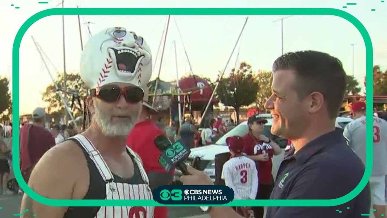 Phillies fans hang out at block party before Game 4 of NLDS vs. Braves ...