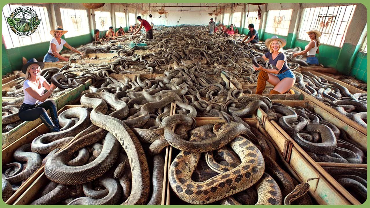 How Millions of Snakes Are Processed - Massive Snake Farming For Skin ...