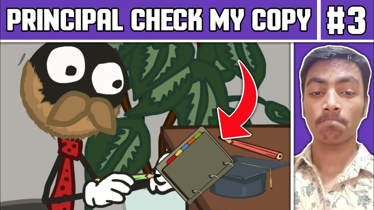 Principal Checking Henry Stickman Notebook | Stickman School Escape 2 ...