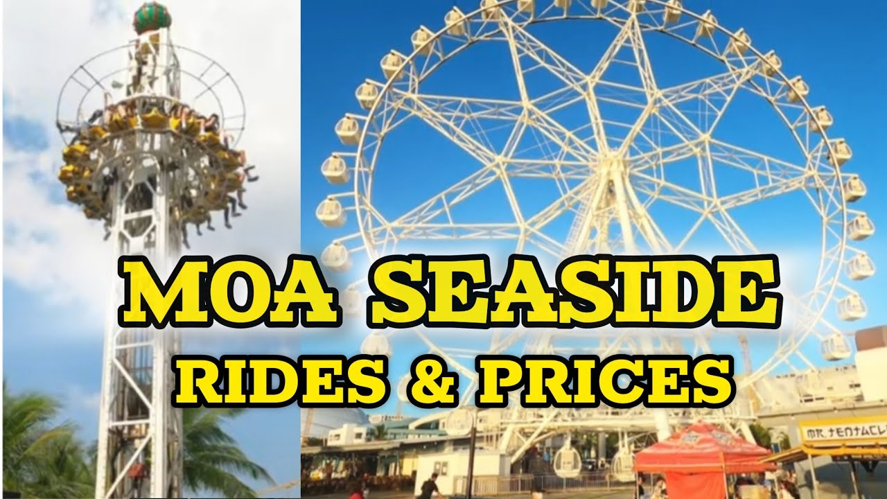 4K | MOA SEASIDE RIDES AND PRICES + FOOD STALLS | SM BY THE BAY ...