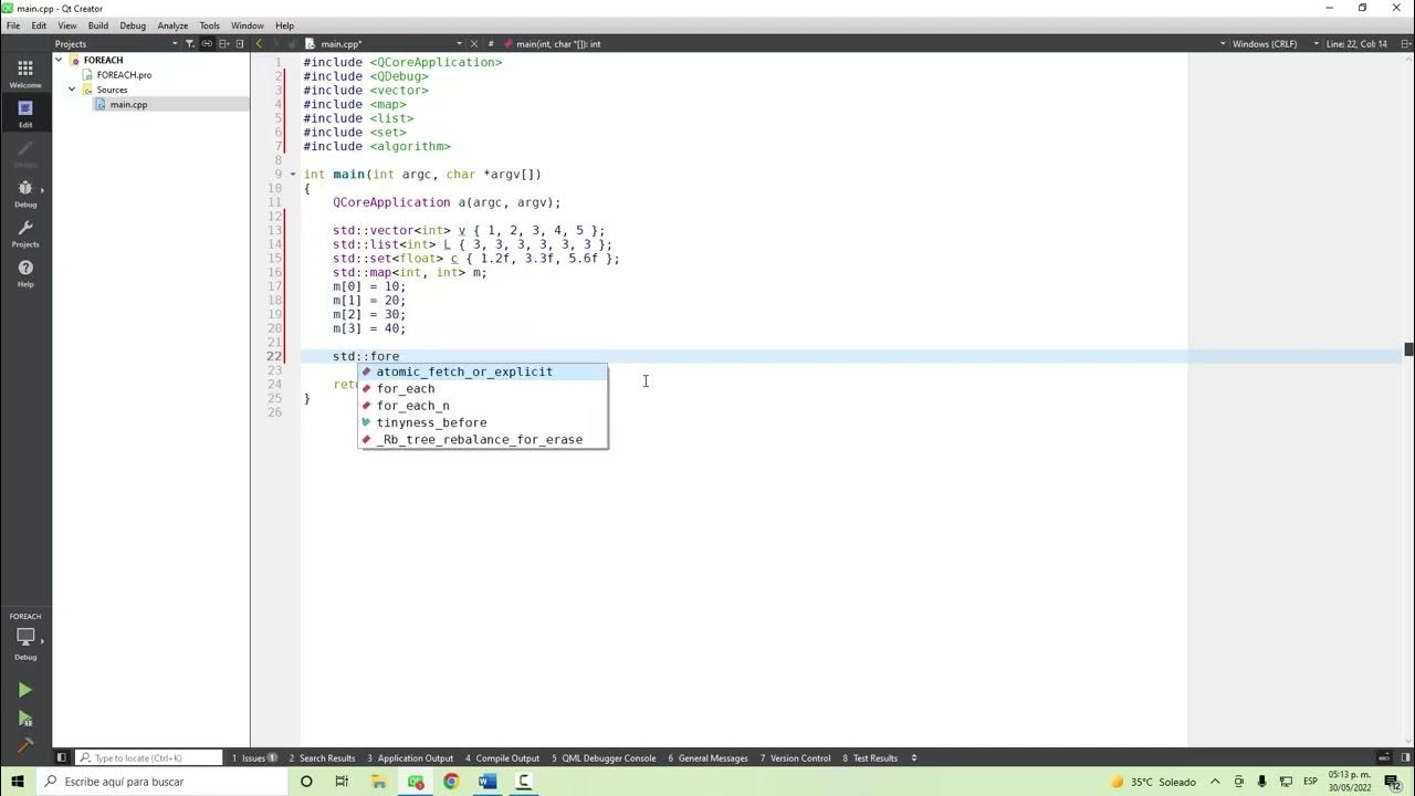 Tutorial Qt Creator - 019 - Función FOREACH - YouTube