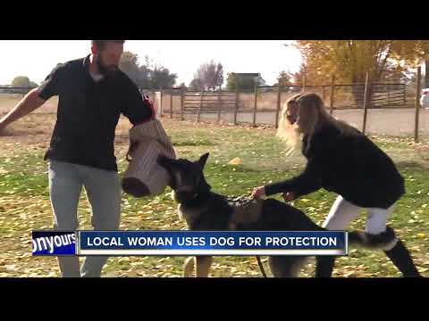 Local women uses dog for protection on command