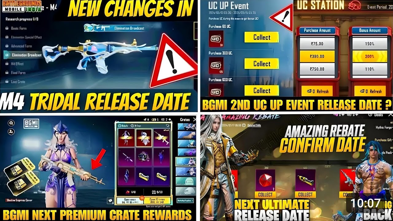 Next Premium Create Bgmi | Next Uc Up Event Bgmi | Tidal M416 Release ...