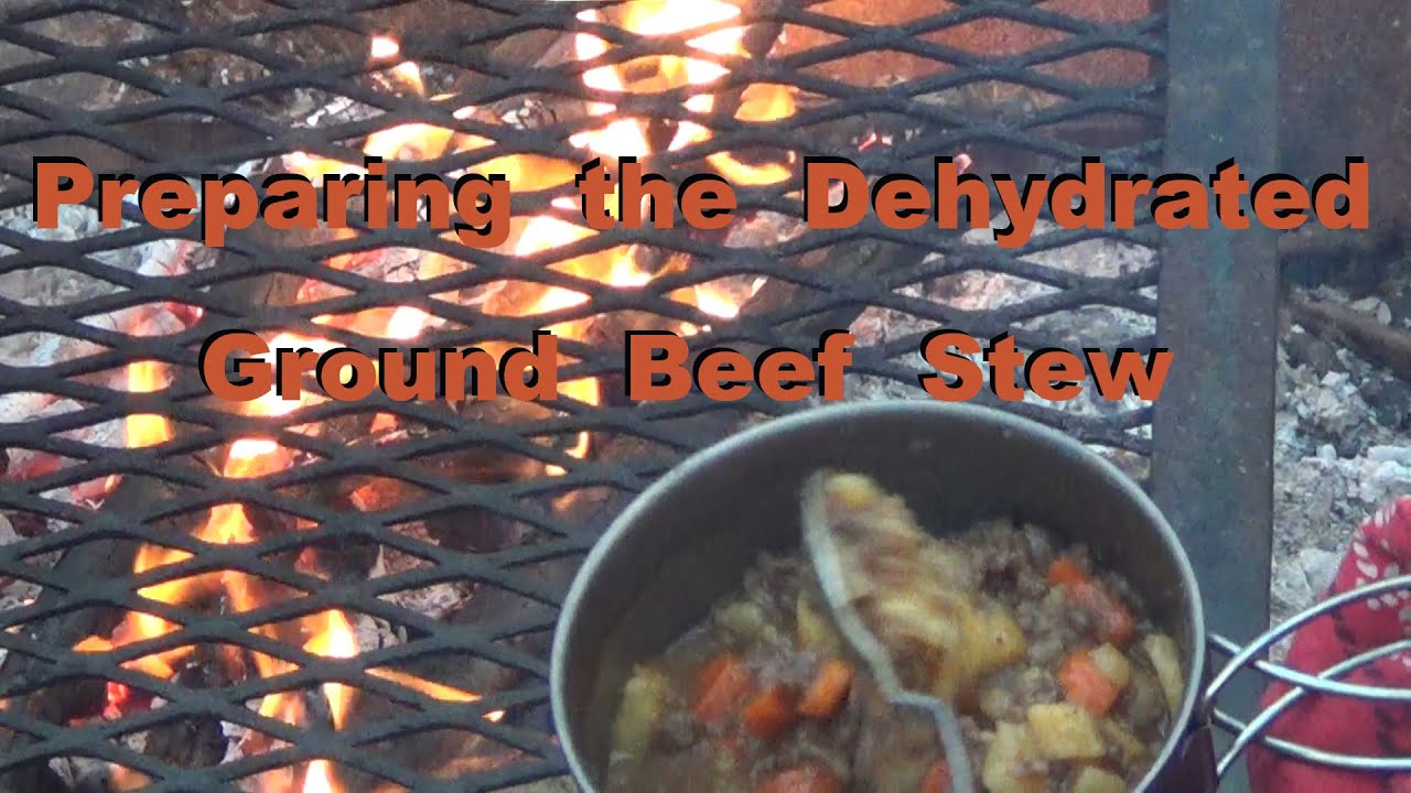 Eatin' the Dehydrated Ground Beef Stew - YouTube