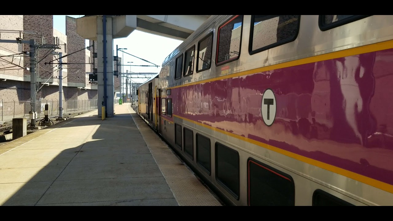 MBTA MPI HSP46 #2003 with horn salute!! - YouTube