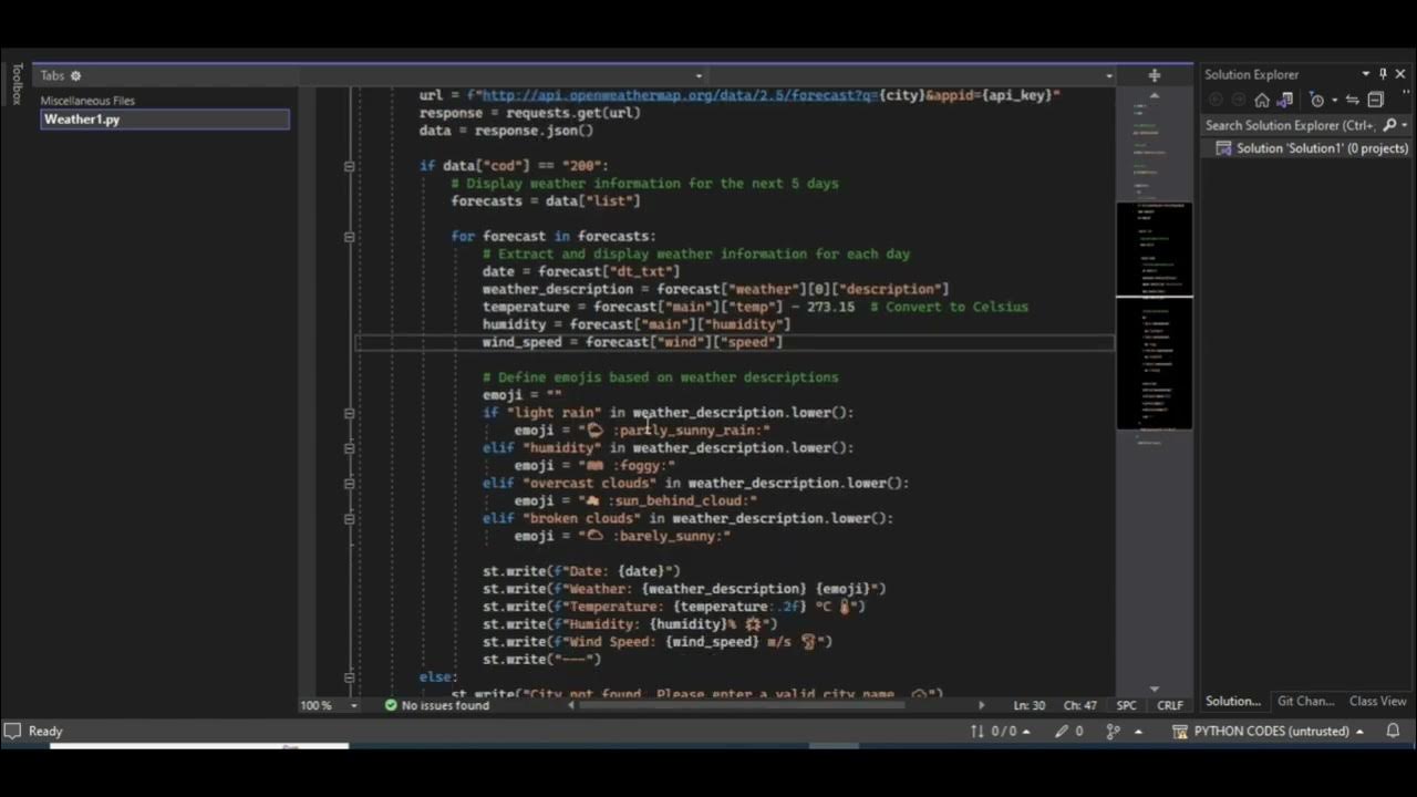 Create Weather App in Streamlit using Python..... - YouTube