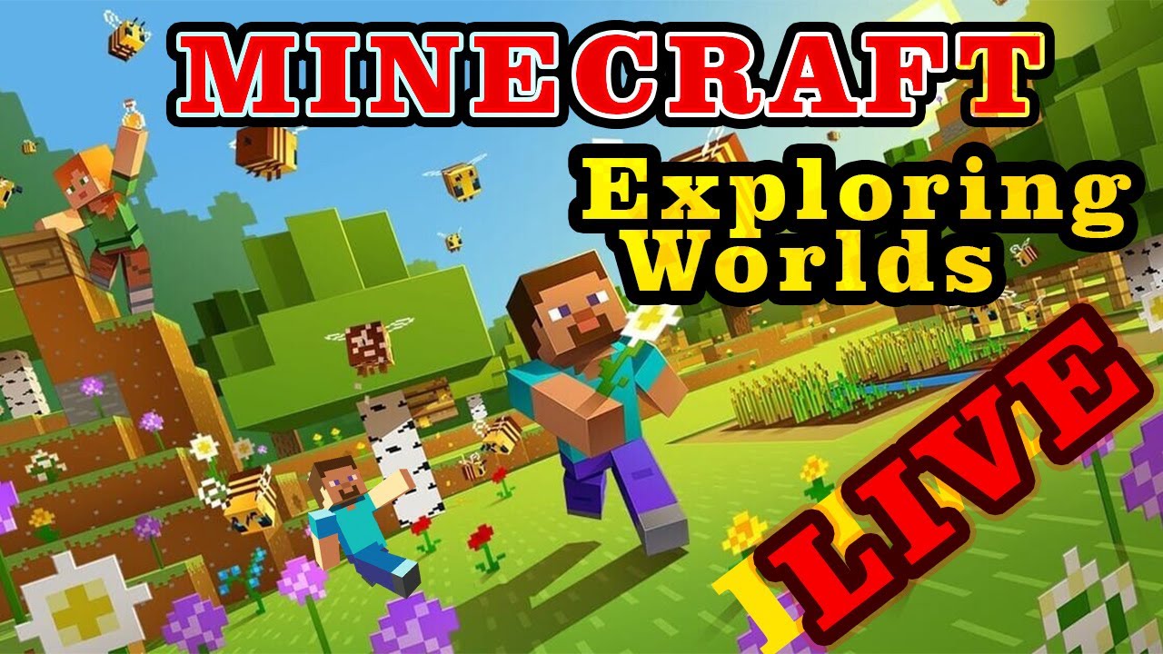 Minecraft Exploring Worlds Make a Bedroom | LIVE - YouTube