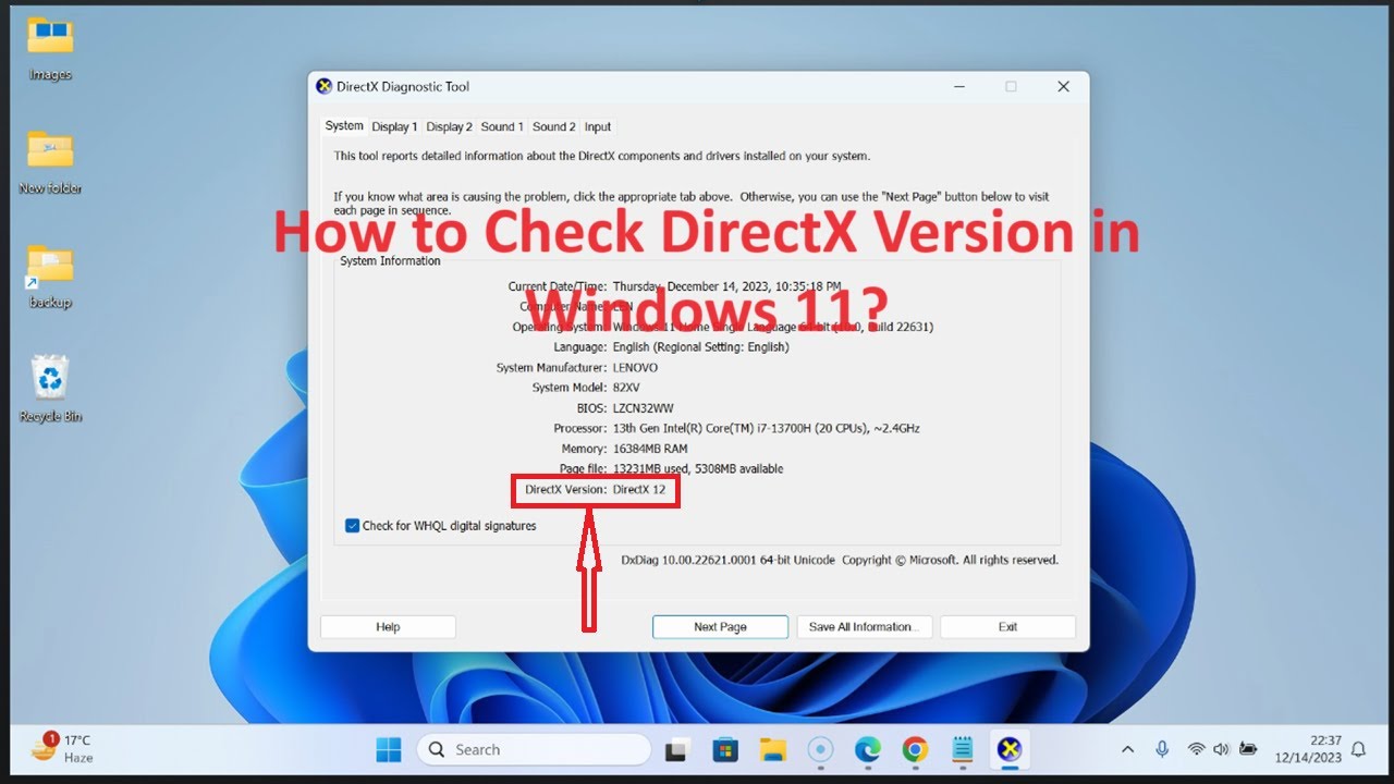 How To Check Directx Version In Windows 11 Youtube