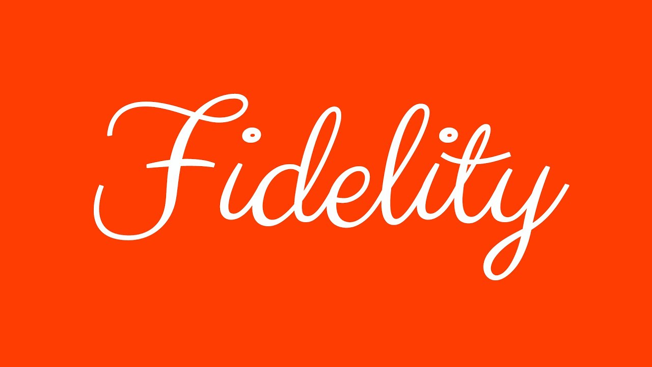 Learn how to Sign the Name Fidelity Stylishly in Cursive Writing - YouTube