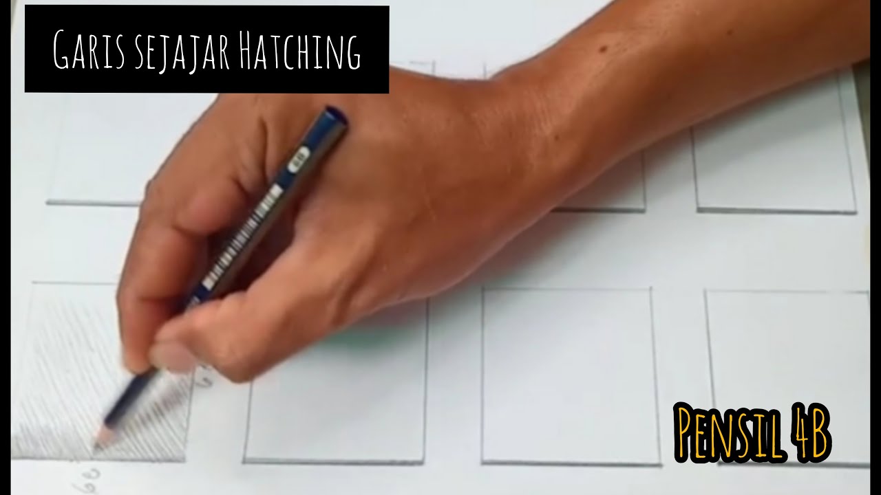 Tutorial 8 Teknik Arsir menggunakan pensil (Teknik 1 : Hatching) - YouTube