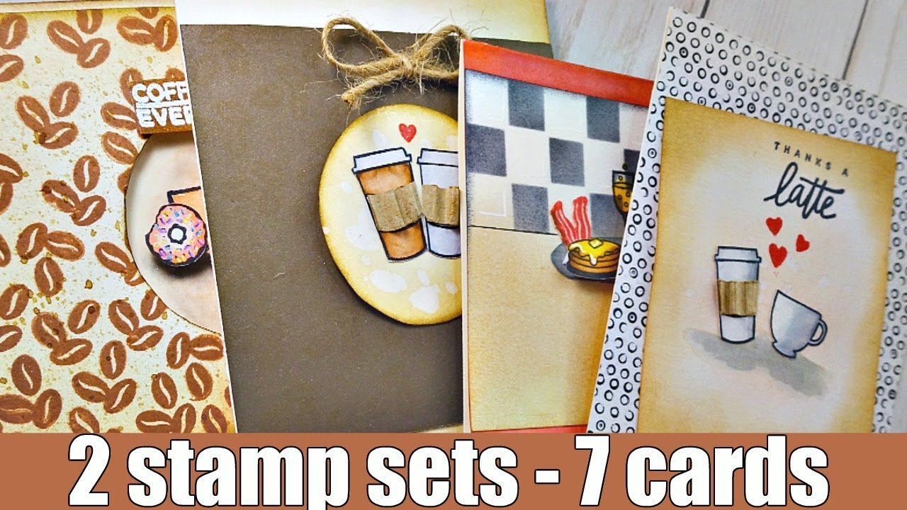 [Part 1] 2 stamps sets - 7 cards - YouTube