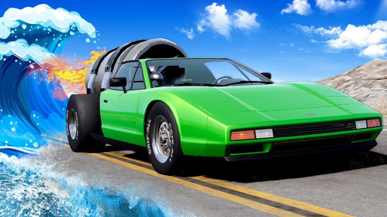 Can a JET CAR Escape a Flood?! - BeamNG - YouTube