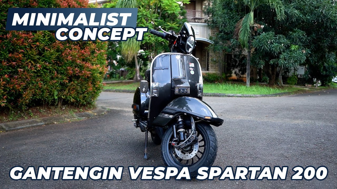 Vespa New Spartan - Modifikasi Perpaduan Spartan dan New PX - YouTube
