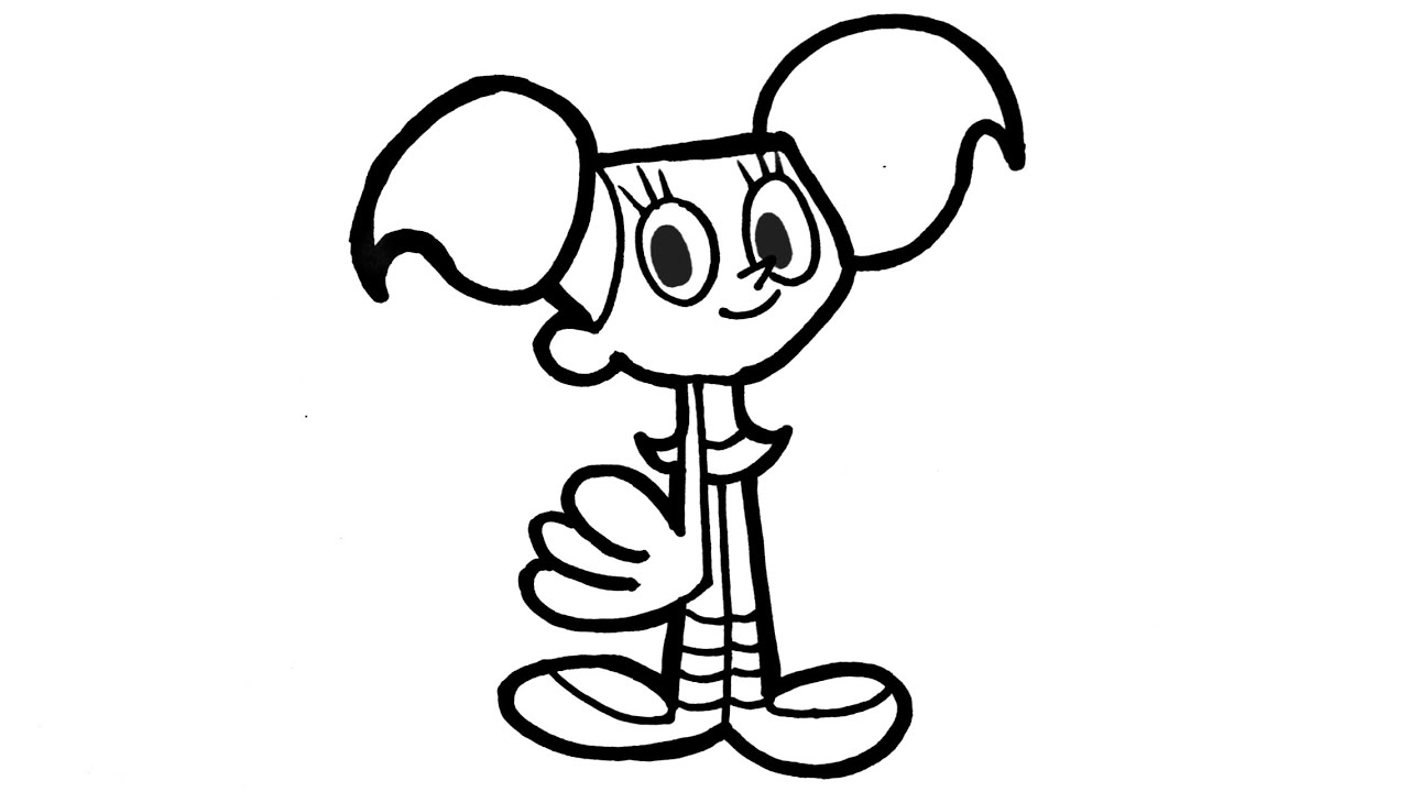 How to draw Dee Dee from Dexter's Laboratory - YouTube