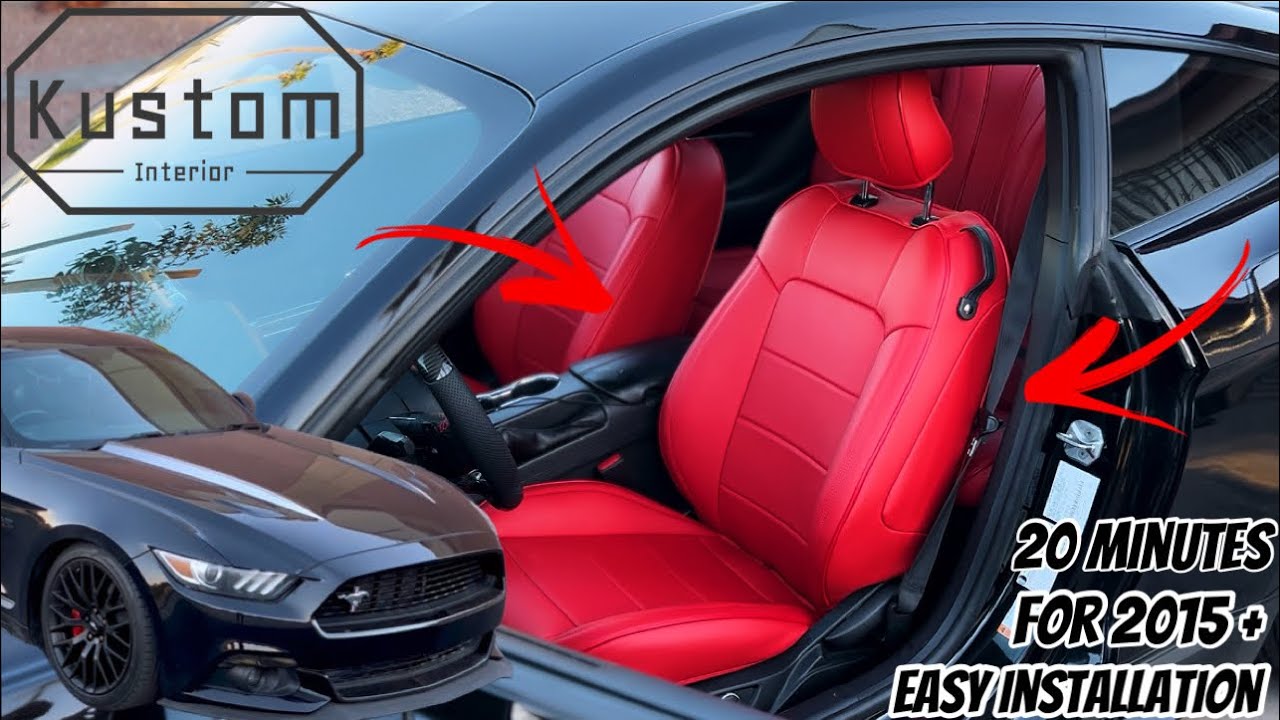 Kustom interiors red seat covers ! - YouTube