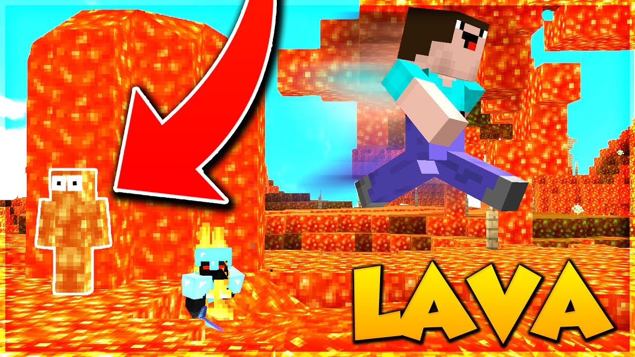 CRAZiEST THE FLOOR IS LAVA CHALLENGE! (Minecraft SKYWARS CHALLENGE) w ...