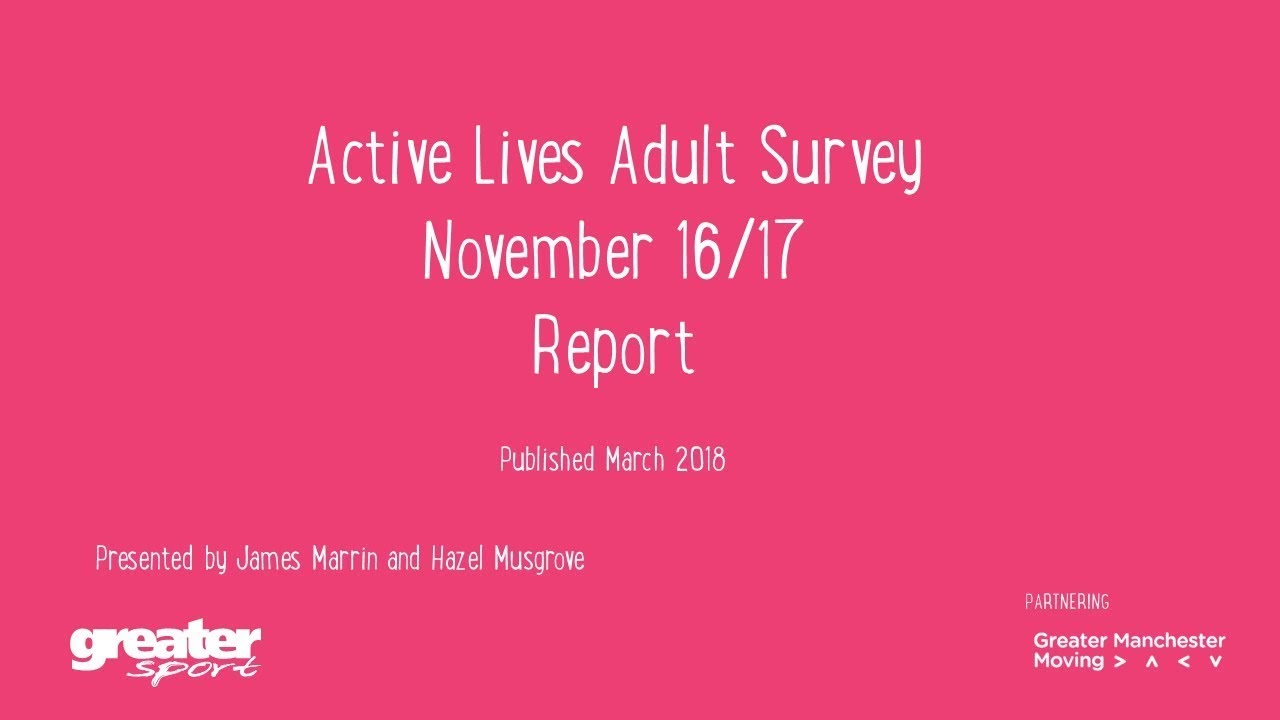 What do the latest Active Lives Survey Results mean for Greater ...