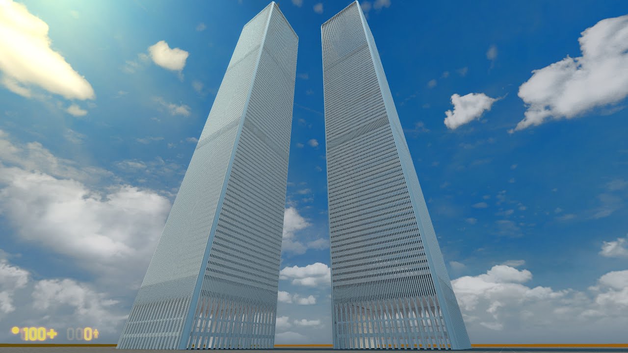 Fly around the Twin Towers Mod Black Mesa Game - YouTube