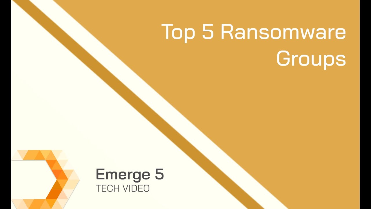 Top 5 Ransomware Groups to Avoid in 2022 - YouTube