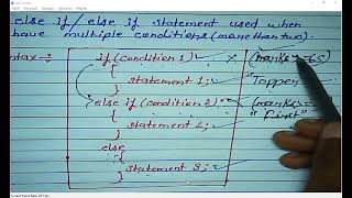 If Else If Ladder Statement In C Else If Statement Syntax Flowchart And Example Program In C By ...