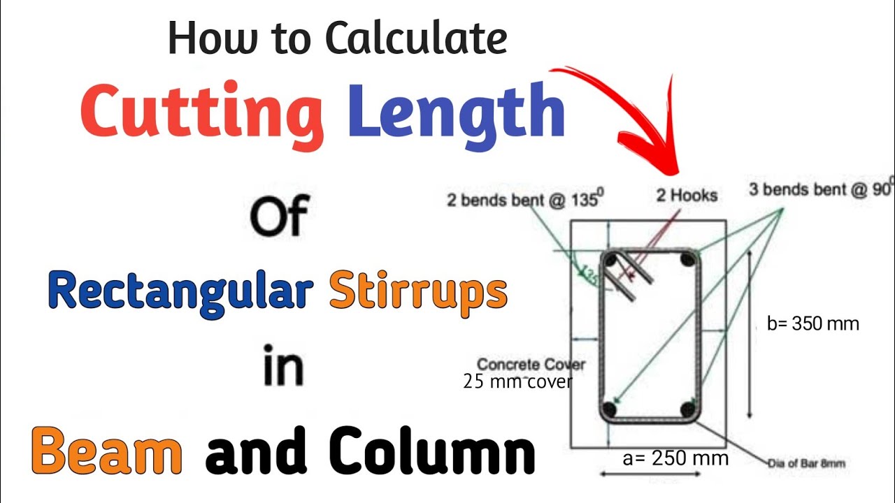 how to calculate Cutting length of Stirrup|Ring ka cutting Length kaise ...