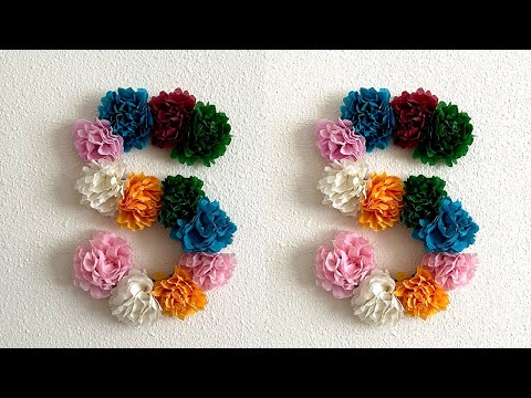DIY 3D Floral Letter || Cardboard Letter S Flower Decoration Ideas || Home Decor