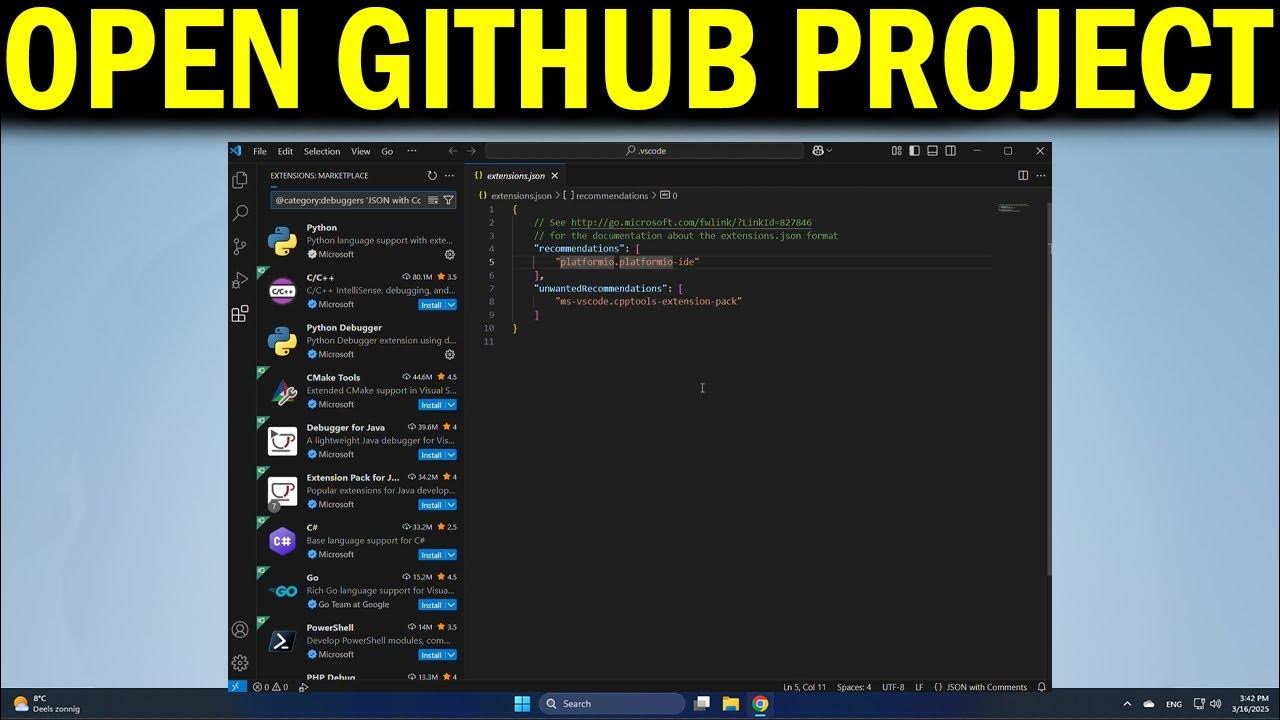 How To Open Github Project in Visual Studio Code - YouTube