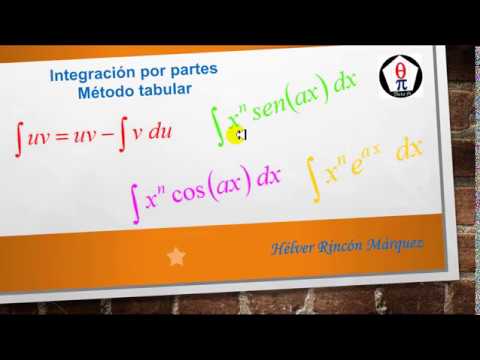 Técnica de integración por partes. Método tabular - YouTube