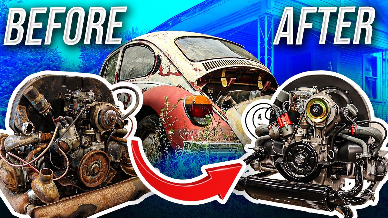 Transforming A $200 Rusty VW Engine On A Budget | "Rebuilt" Motor For ...