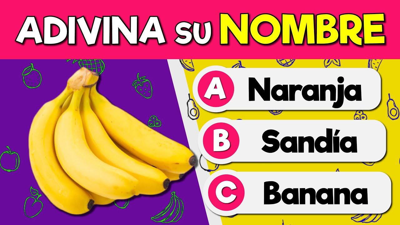 Adivina la Fruta o Verdura por la Imagen 🥕🍌🍉 | Trivia frutas y verduras ...